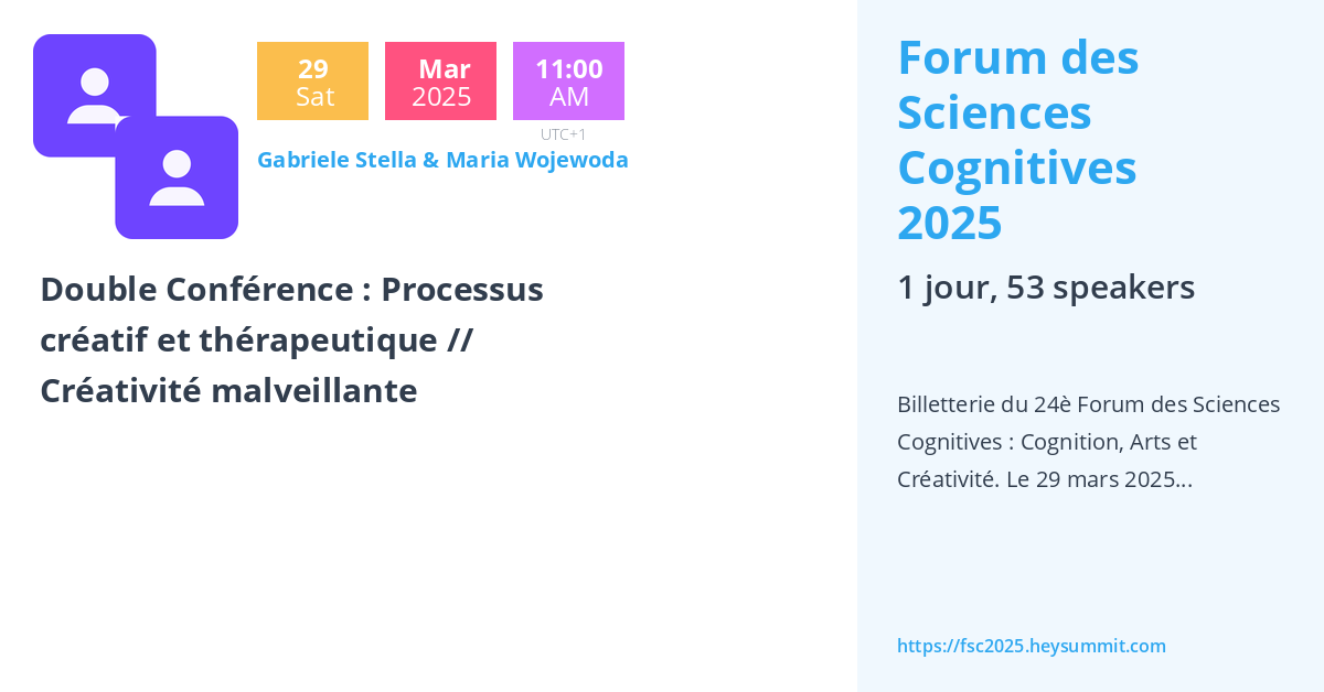 Gabriele Stella - Forum des Sciences Cognitives 2025