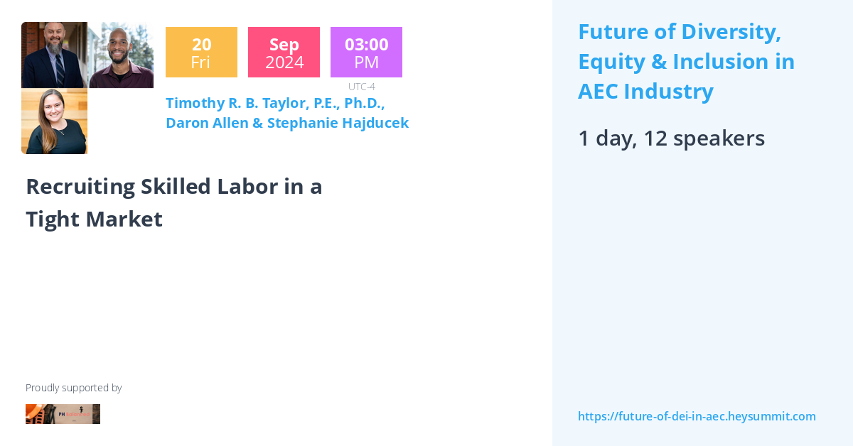 Timothy R. B. Taylor, P.E., Ph.D. - Future of Diversity, Equity ...