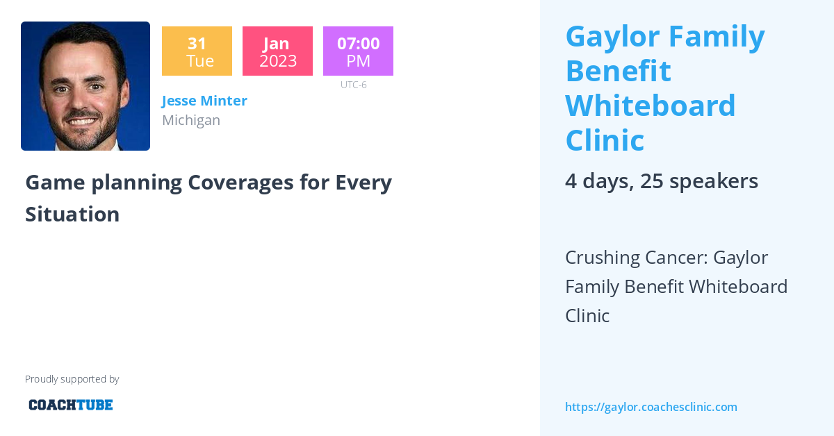 Jesse Minter - Gaylor Family Benefit Whiteboard Clinic