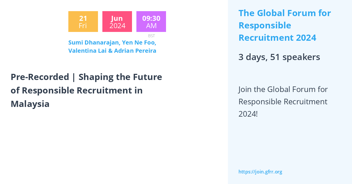Adrian Pereira - The Global Forum for Responsible Recruitment 2024