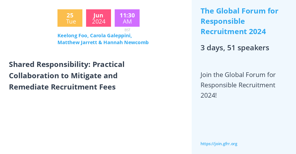 Matthew Jarrett - The Global Forum for Responsible Recruitment 2024