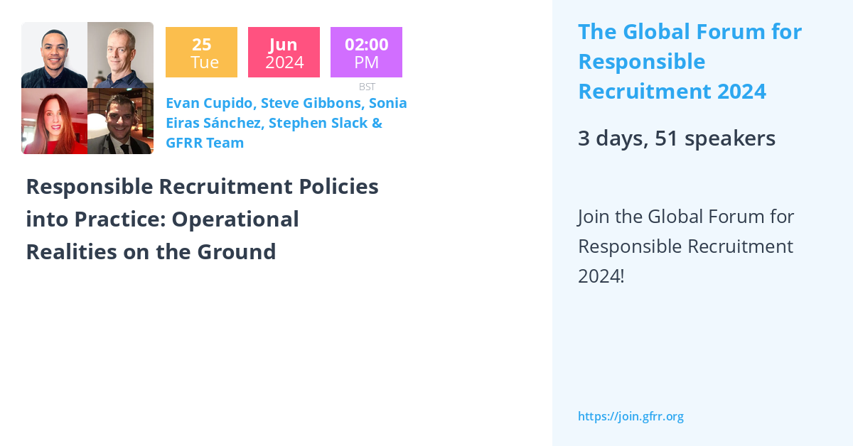 Stephen Slack - The Global Forum for Responsible Recruitment 2024