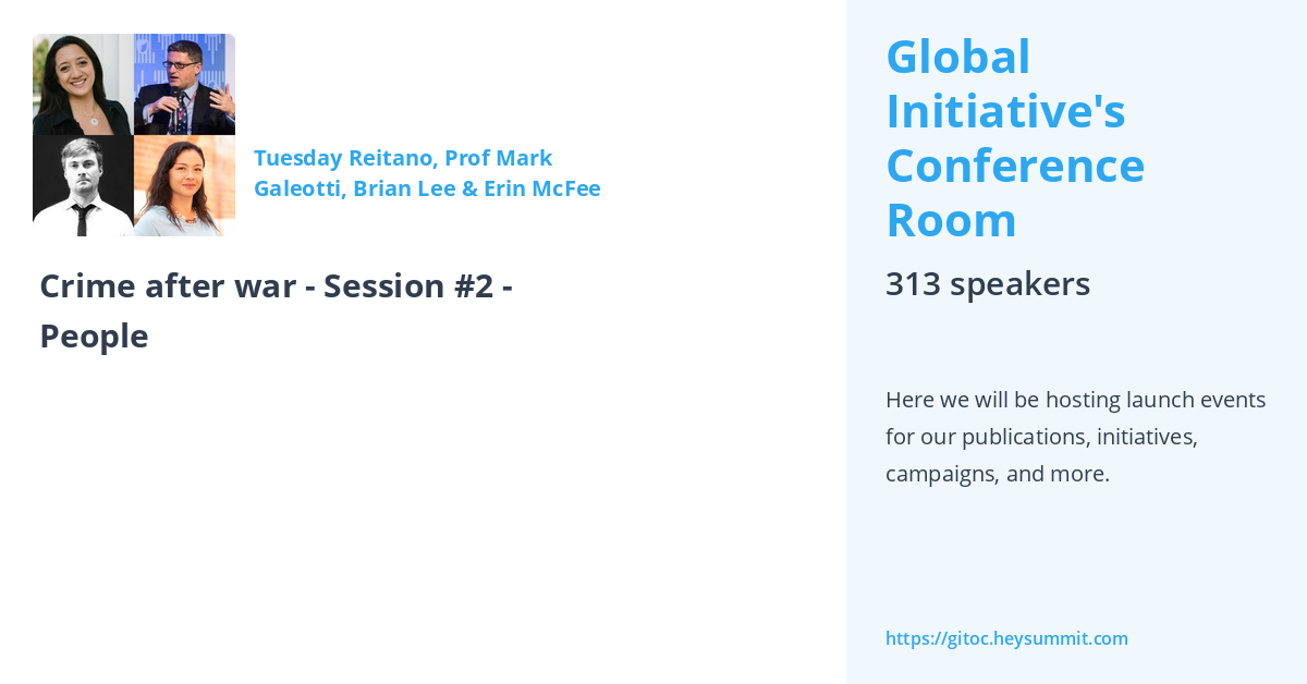 Prof Mark Galeotti - Global Initiative's Conference Room