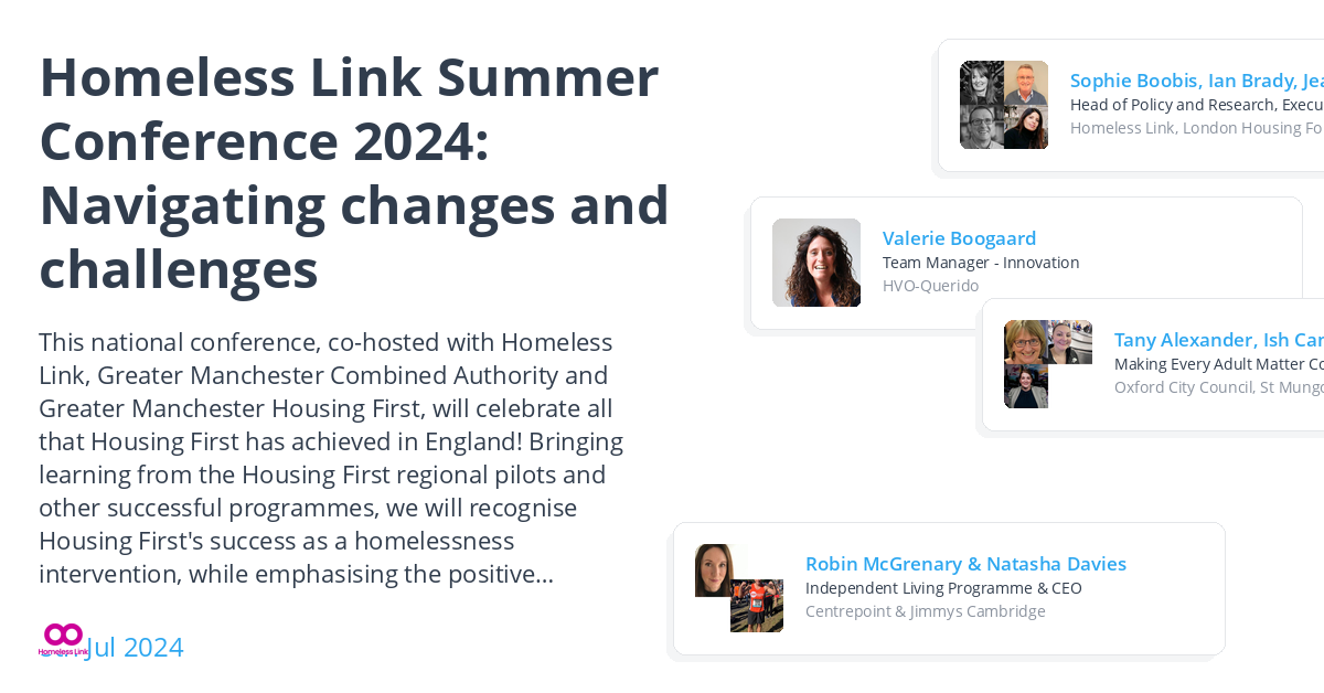 Speakers - Homeless Link Summer Conference 2024: Navigating changes and challenges