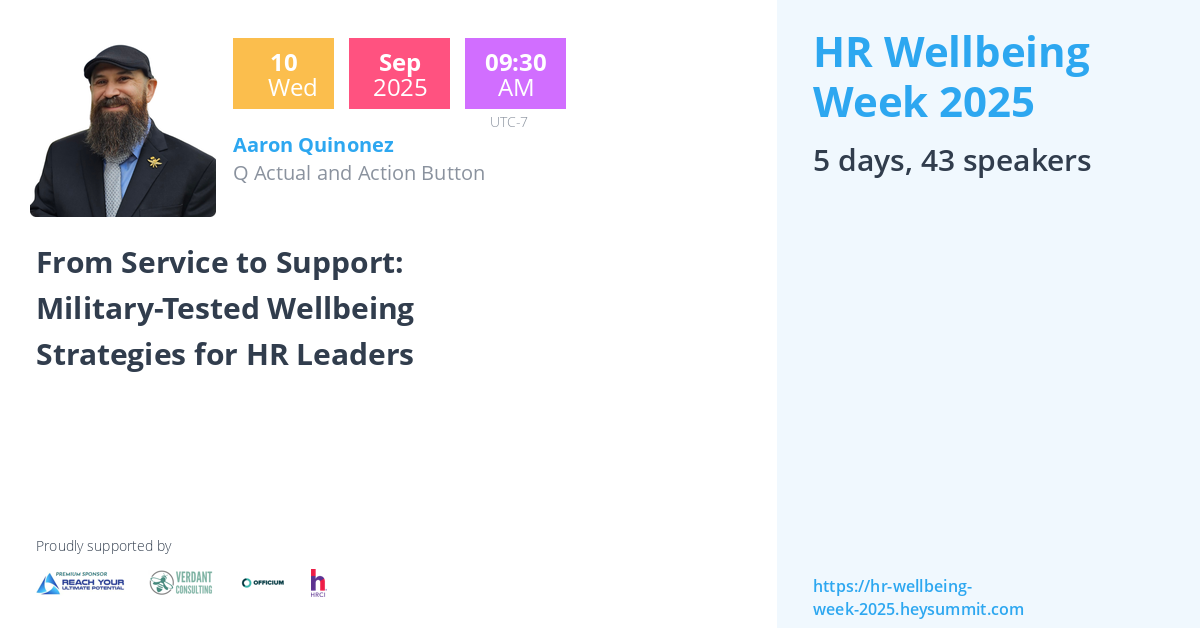 Aaron Quinonez - HR Wellbeing Week 2025