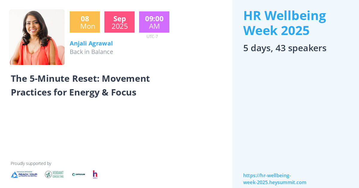 The 5-Minute Reset: Movement Practices for Energy & Focus