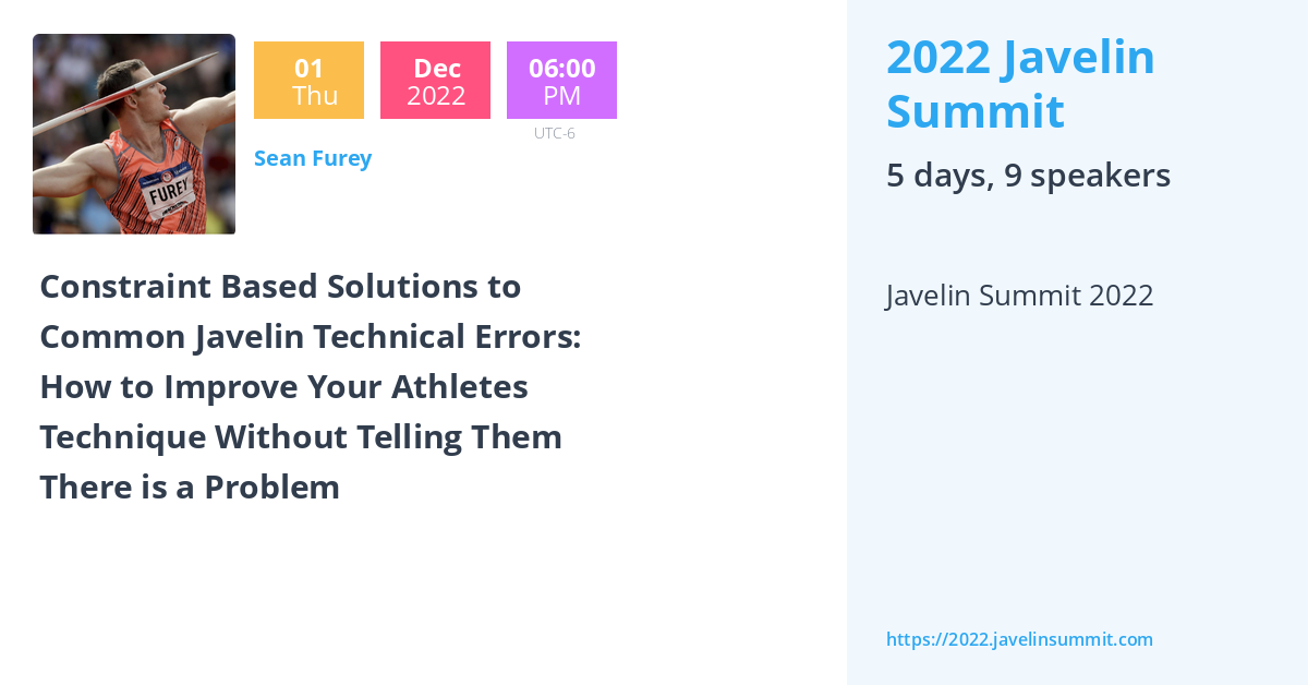 Sean Furey - 2022 Javelin Summit