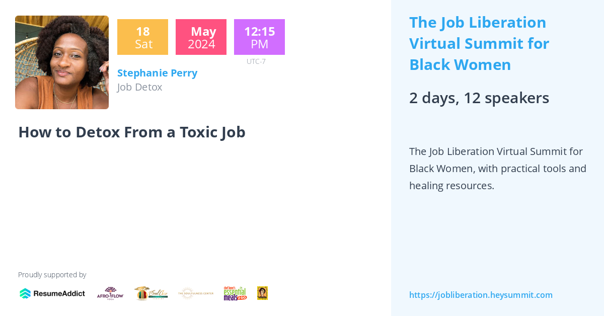 How to Detox From a Toxic Job