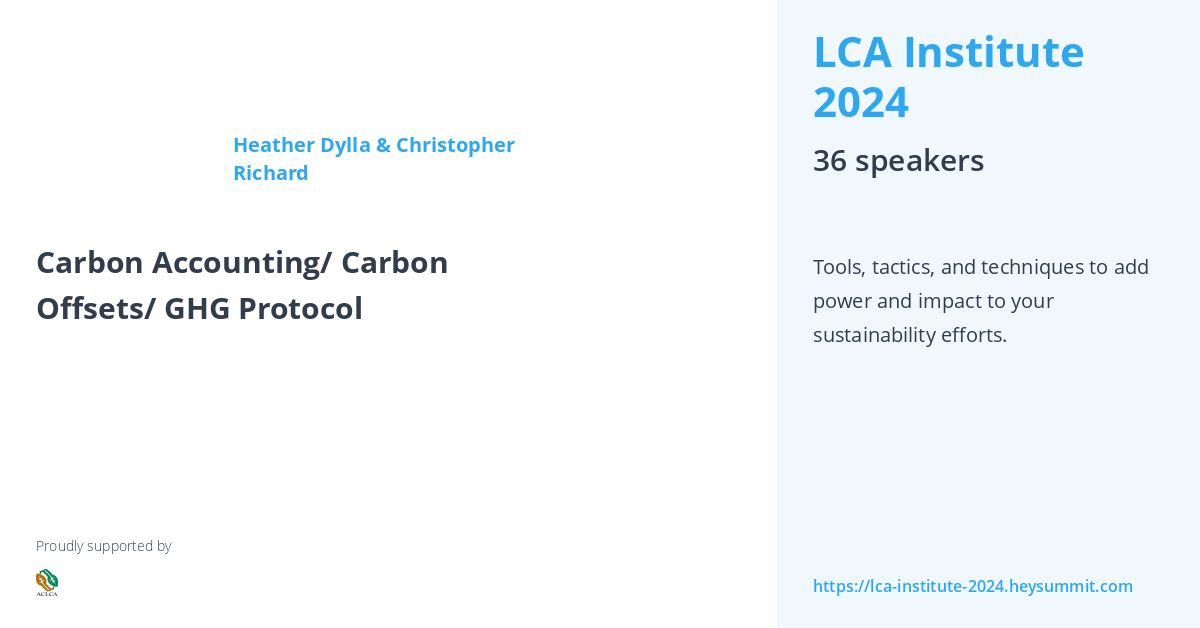 Christopher Richard - LCA Institute 2024