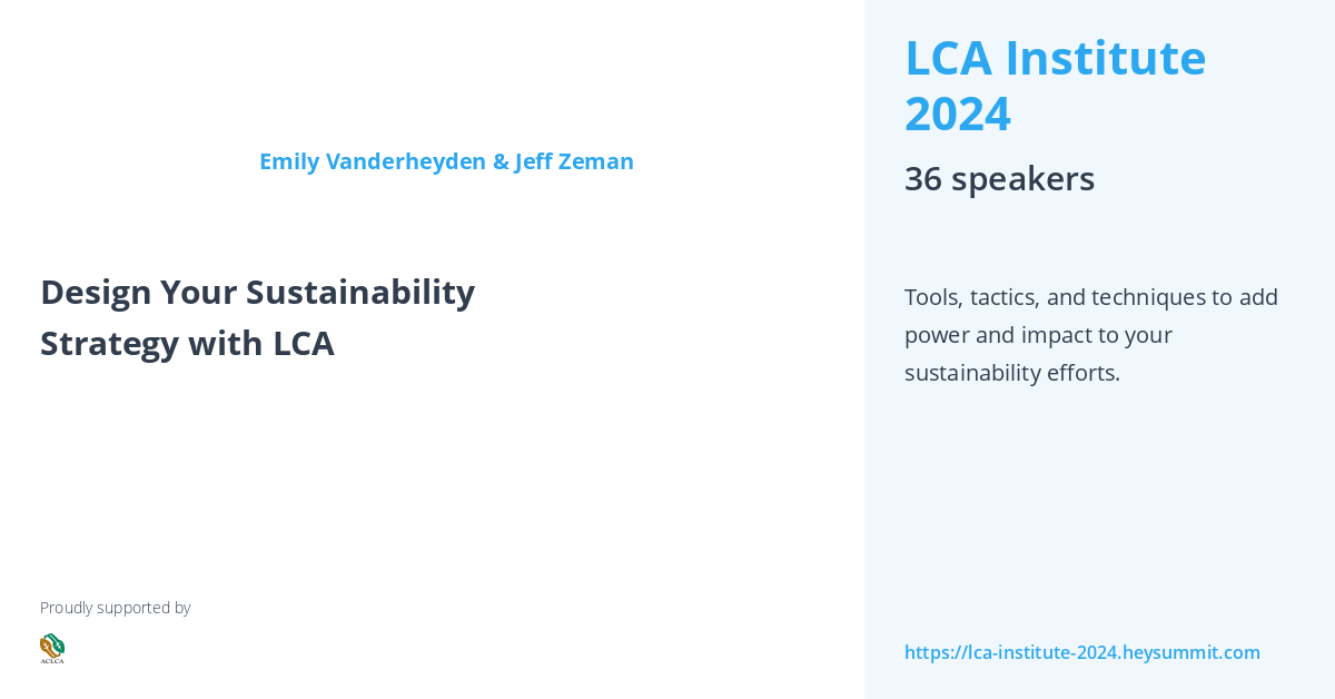 Jeff Zeman - LCA Institute 2024