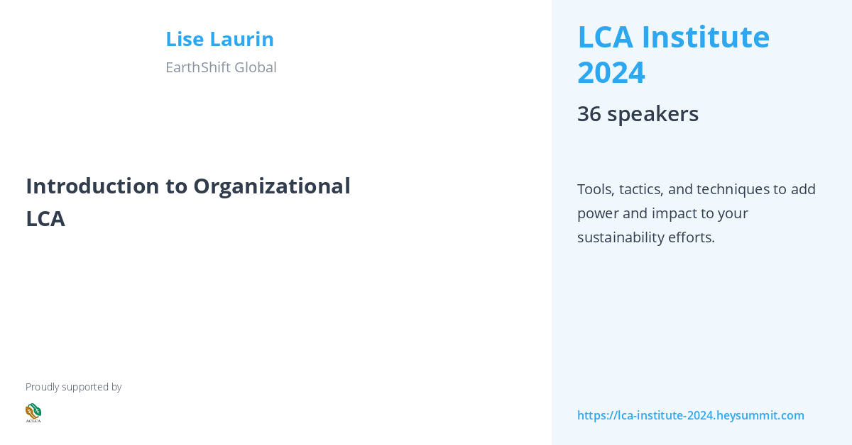 Introduction to Organizational LCA