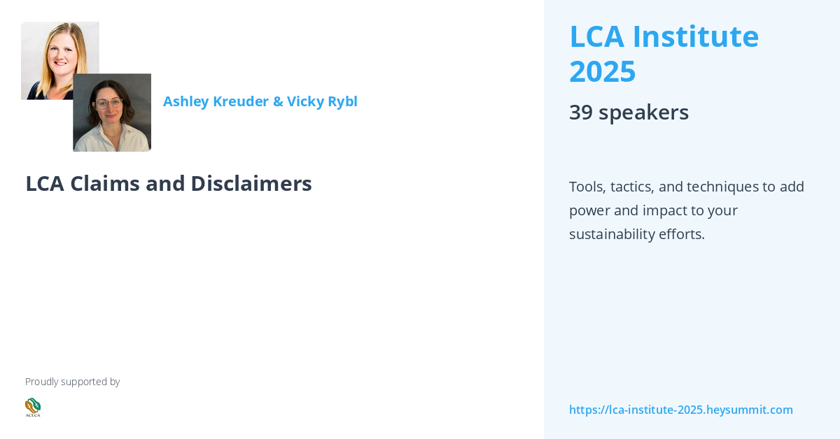 Vicky Rybl - LCA Institute 2025