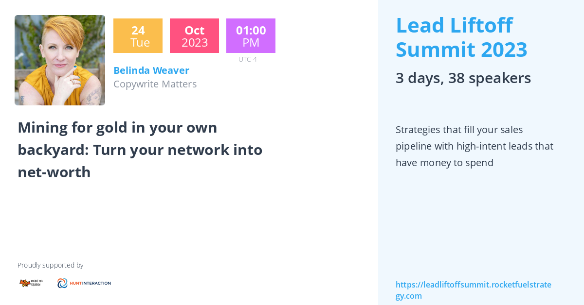 Mining for gold in your own backyard: Turn your network into net-worth
