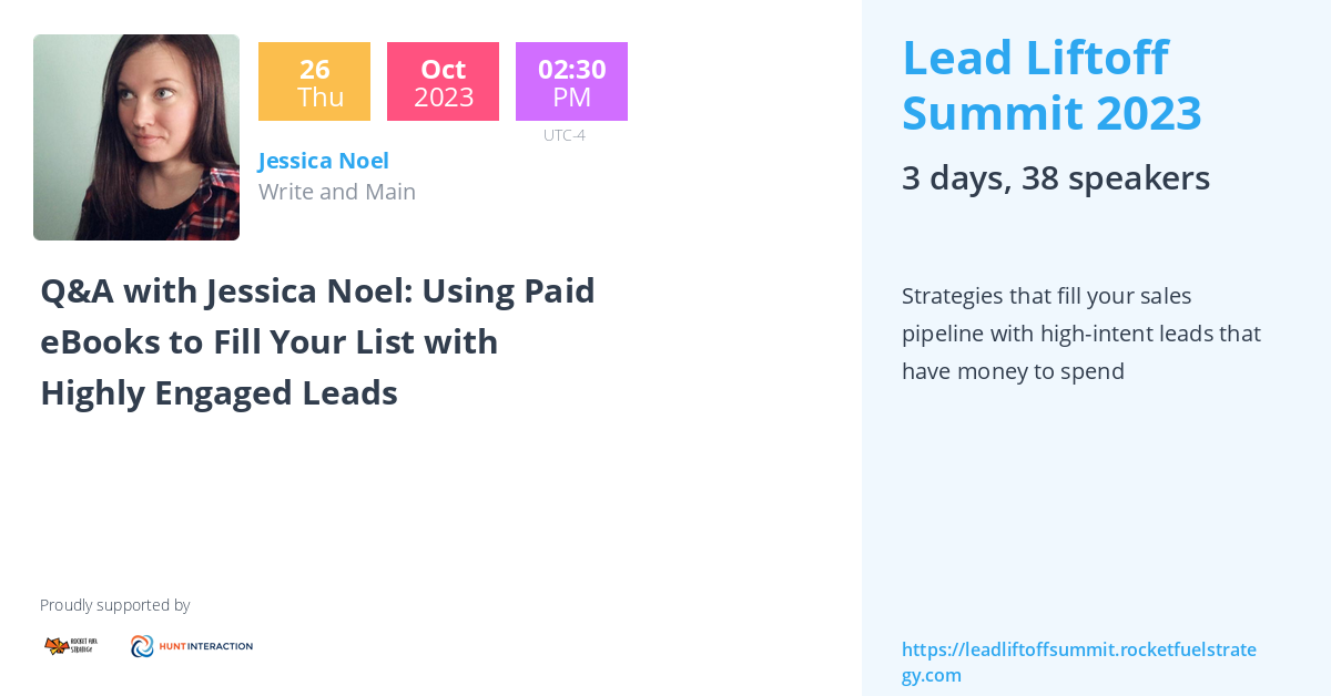 Q&A with Jessica Noel: Using Paid eBooks to Fill Your List with Highly ...