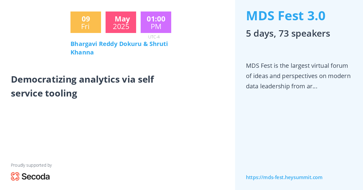 Democratizing analytics via self service tooling