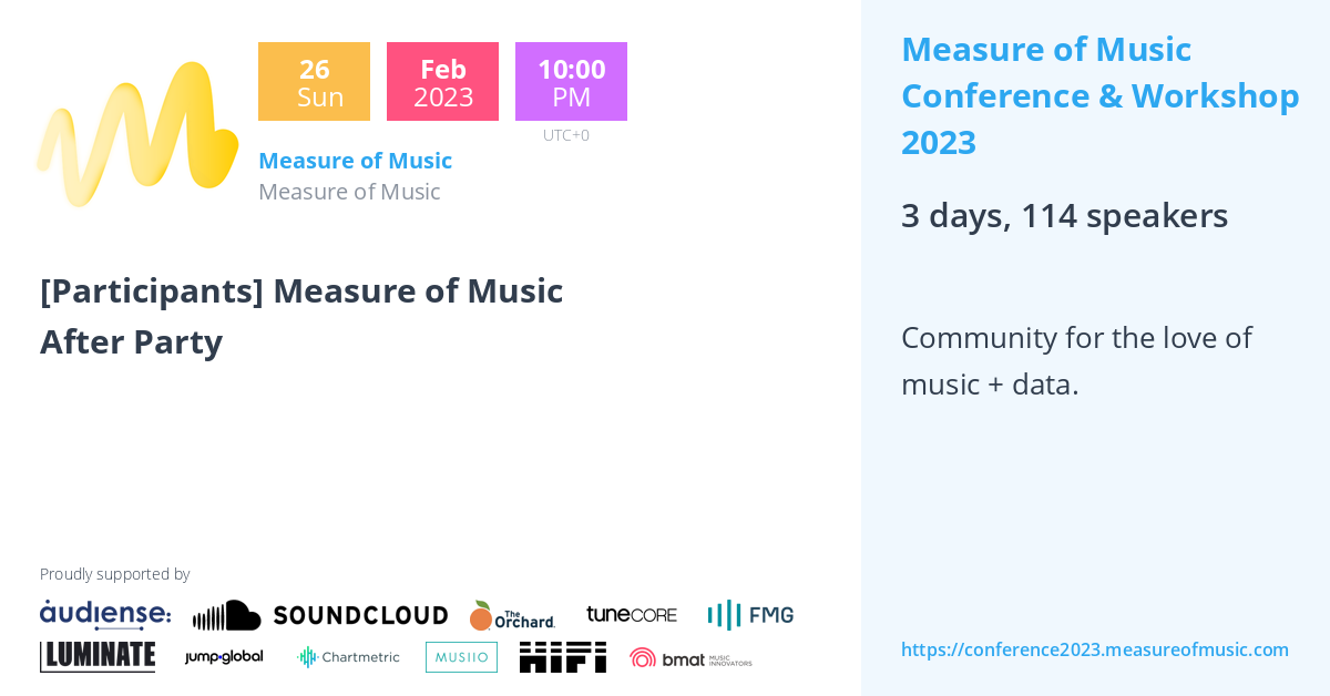 Measure of Music - Measure of Music Conference & Workshop 2023