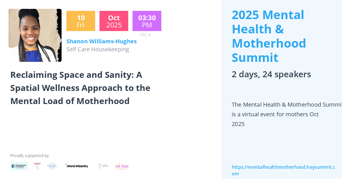 Shanon Williams-Hughes - 2025 Mental Health & Motherhood Summit