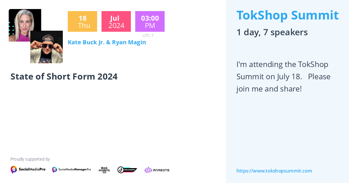 Ryan Magin - TokShop Summit