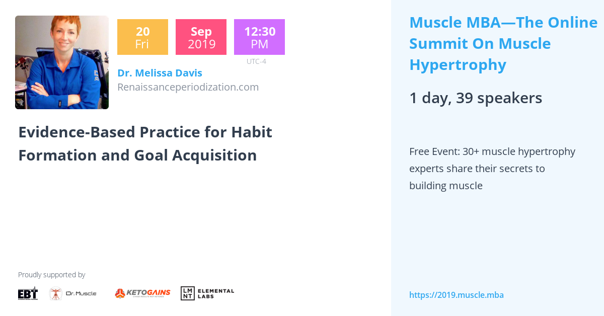 Dr. Melissa Davis - Muscle MBA—The Online Summit On Muscle Hypertrophy