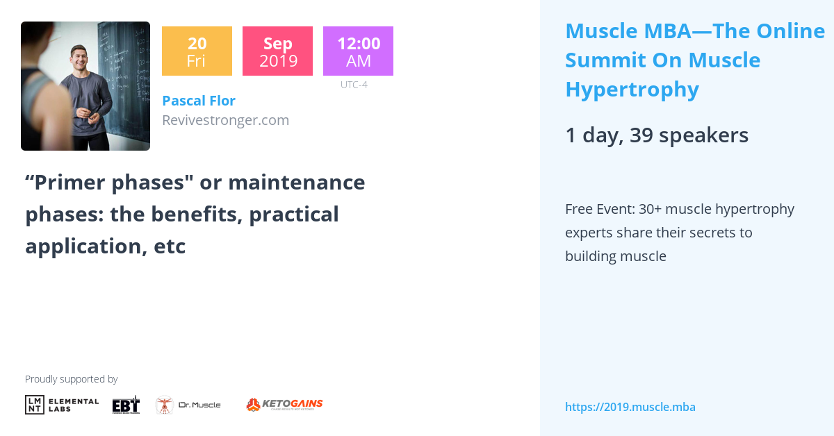 Pascal Flor - Muscle MBA—The Online Summit On Muscle Hypertrophy