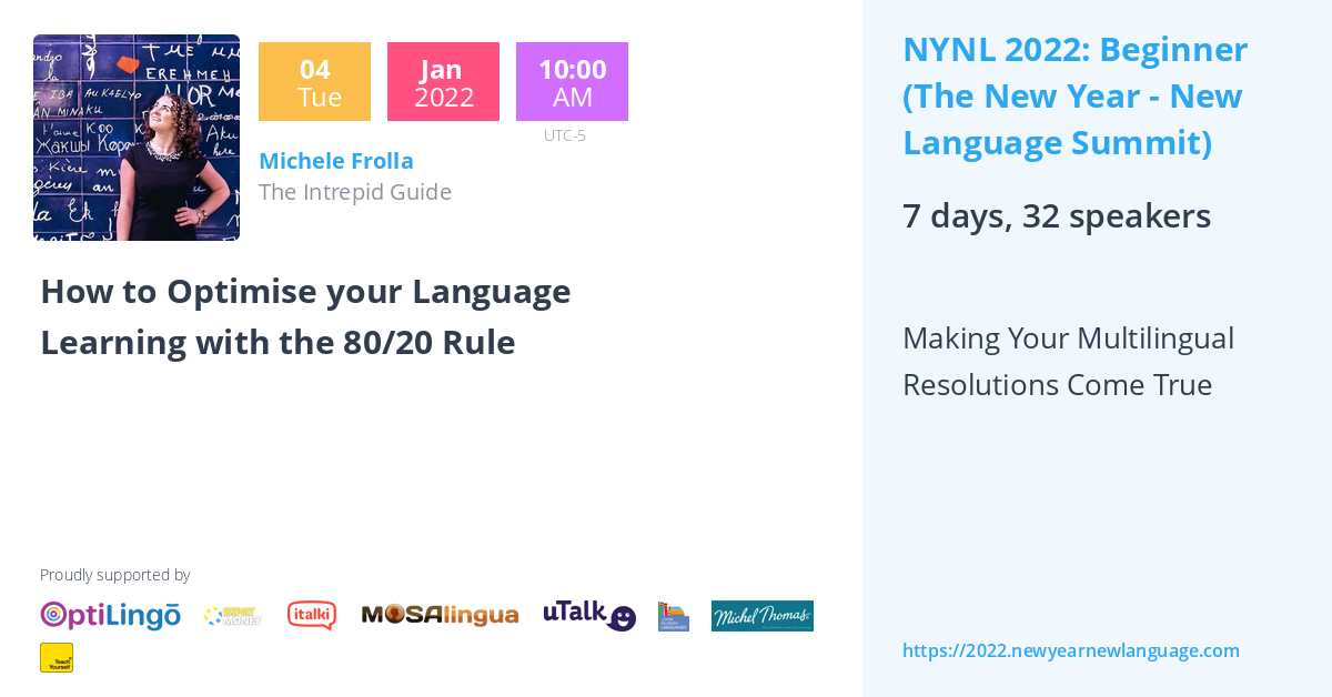 How to Optimise your Language Learning with the 80/20 Rule