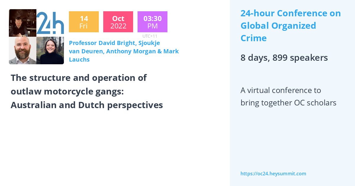 Professor David Bright - 24-hour Conference on Global Organized Crime