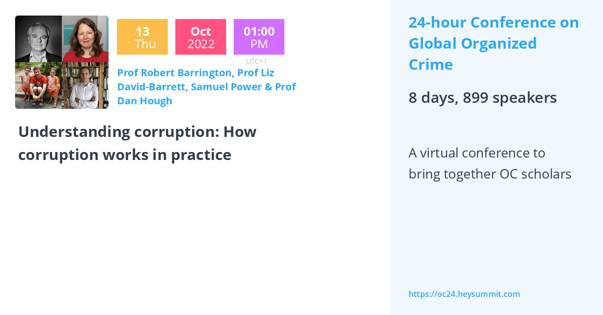 Prof Liz David-Barrett - 24-hour Conference on Global Organized Crime