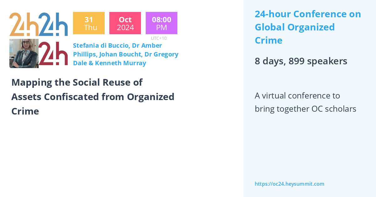 Dr Gregory Dale - 24-hour Conference on Global Organized Crime