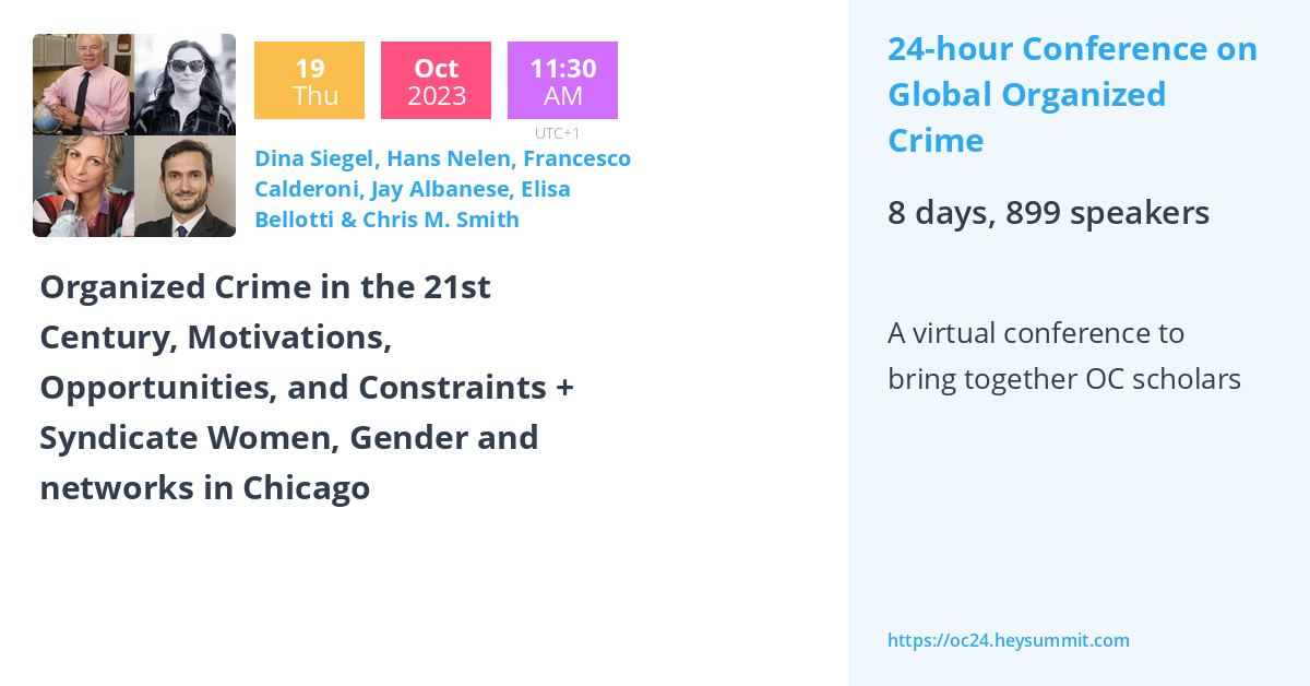 Hans Nelen - 24-hour Conference on Global Organized Crime