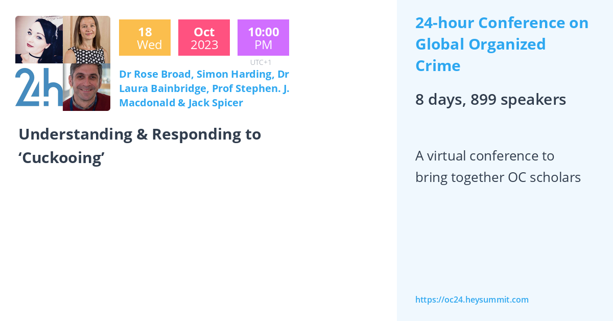 Dr Laura Bainbridge - 24-hour Conference on Global Organized Crime