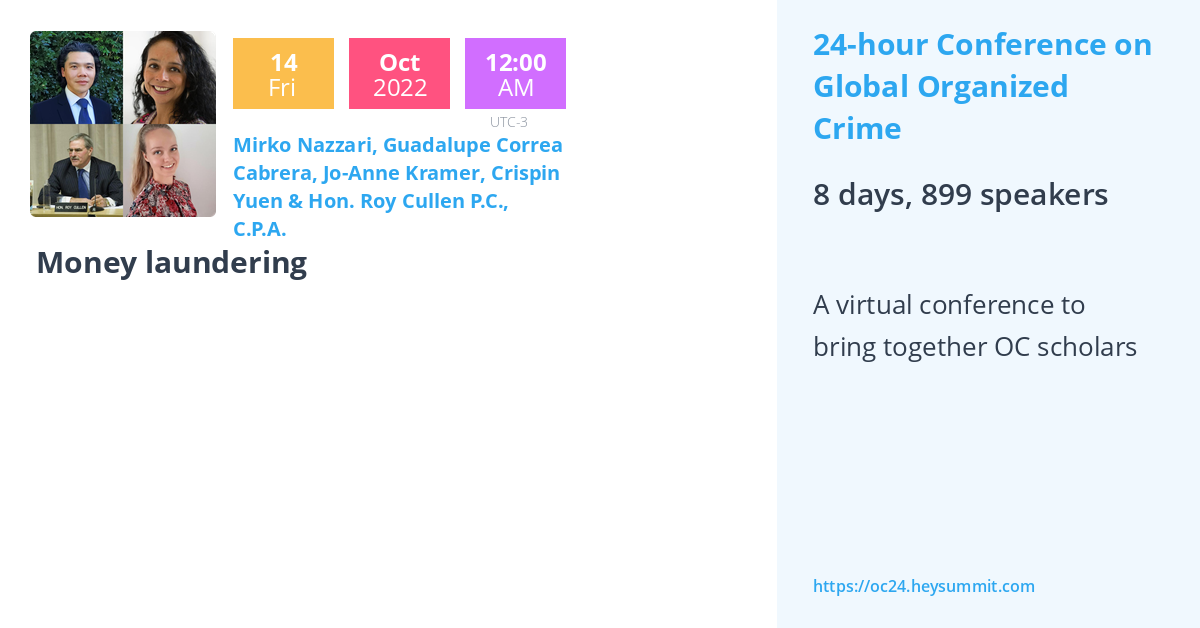 Hon. Roy Cullen P.C., C.P.A. - 24-hour Conference on Global Organized Crime