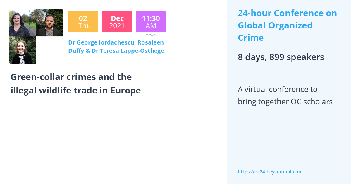 Dr Teresa Lappe-Osthege - 24-hour Conference on Global Organized Crime