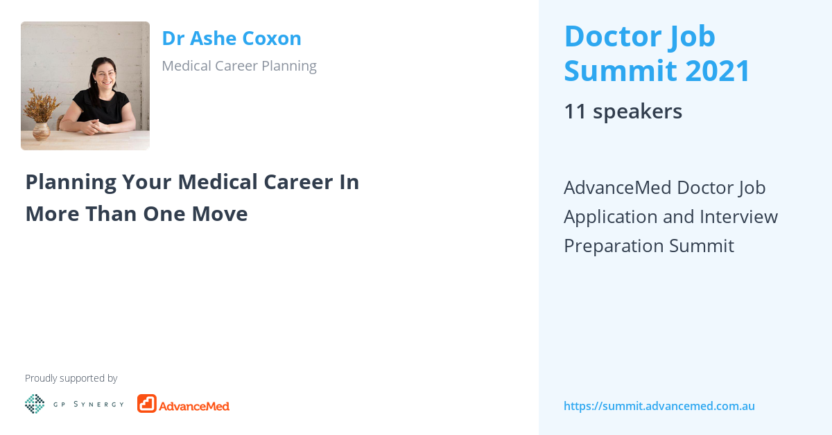 Dr Ashe Coxon - Doctor Job Summit 2021