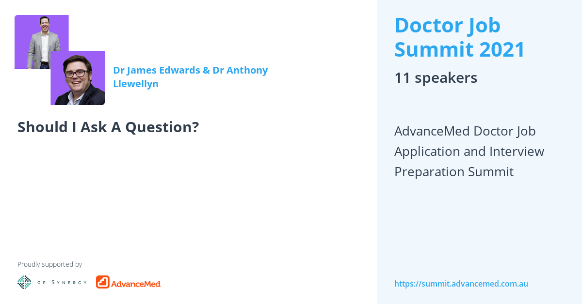 Dr James Edwards - Doctor Job Summit 2021