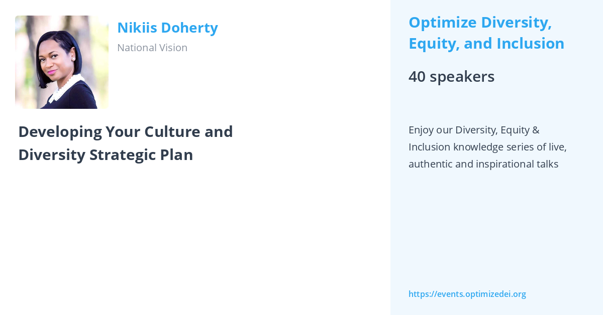 Nikiis Doherty - Optimize Diversity, Equity, and Inclusion