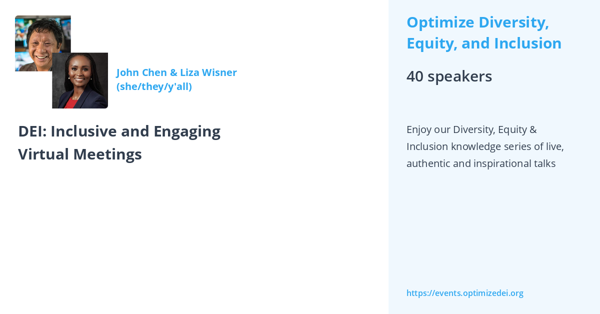 DEI: Inclusive and Engaging Virtual Meetings