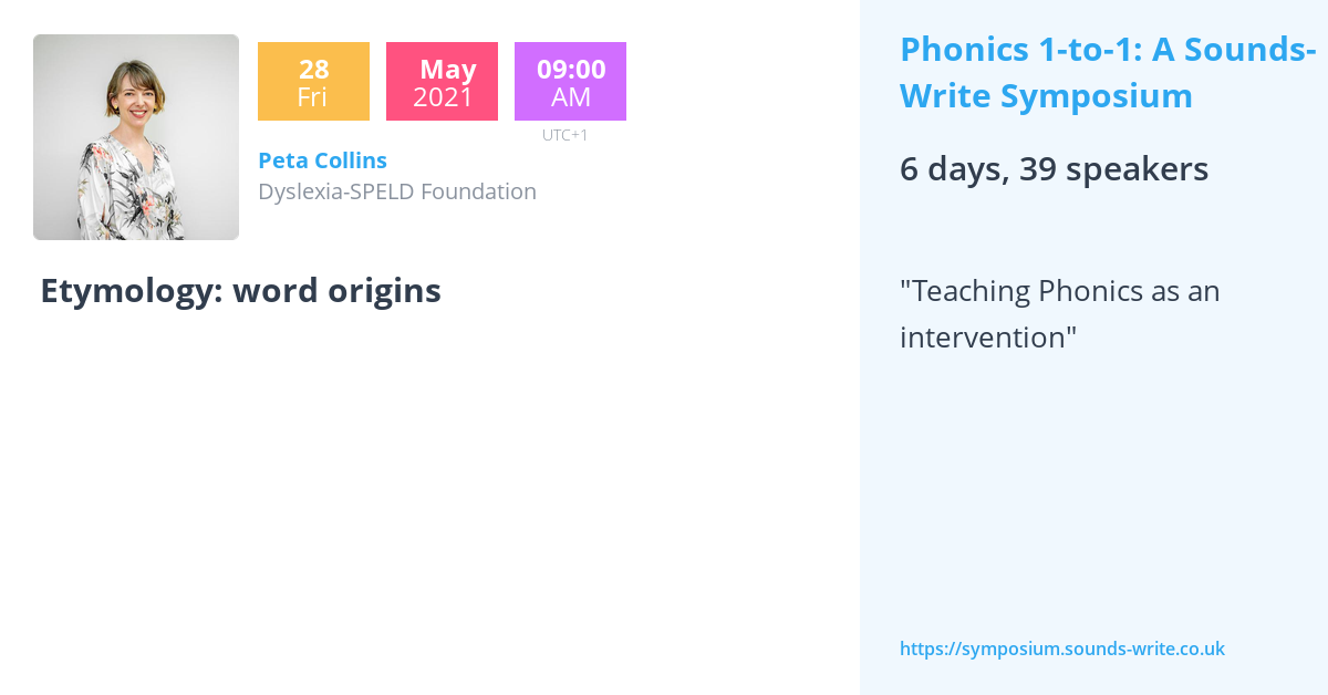 Peta Collins - Phonics 1-to-1: A Sounds-Write Symposium