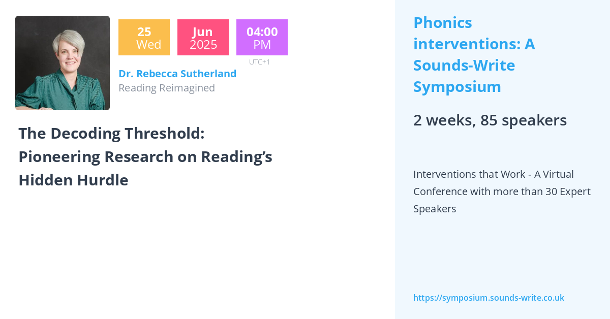 The Decoding Threshold: Pioneering Research on Reading’s Hidden Hurdle