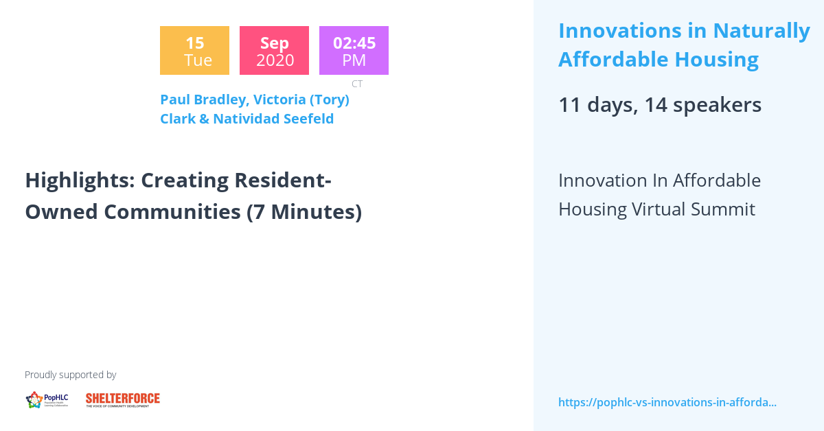 Highlights: Creating Resident-Owned Communities (7 Minutes)