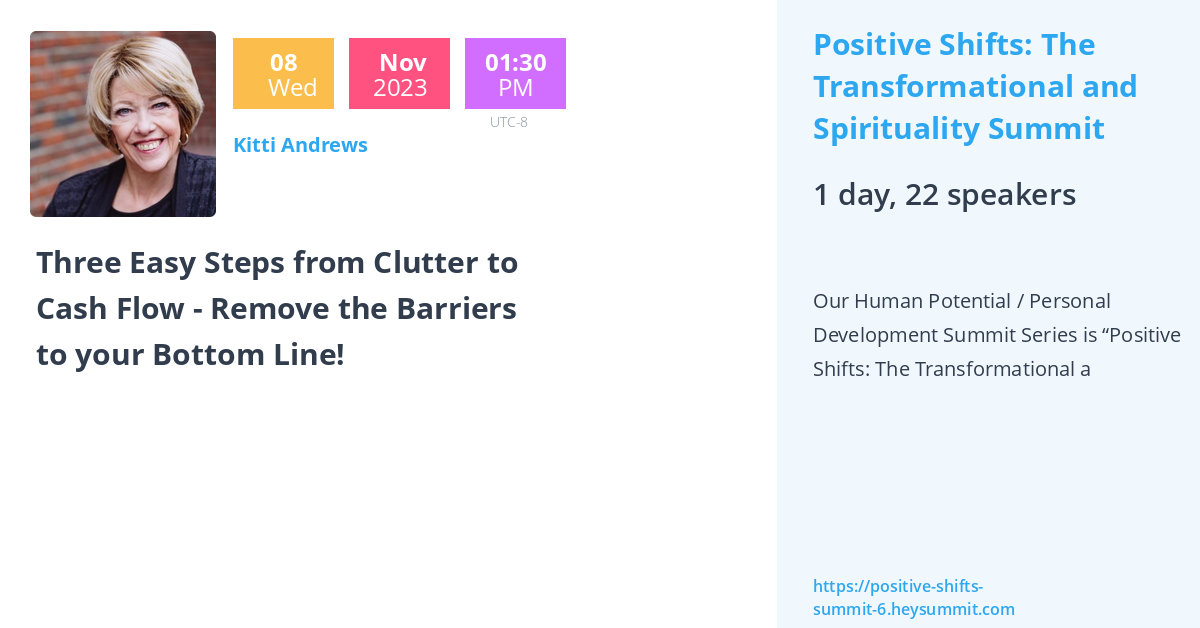 Three Easy Steps from Clutter to Cash Flow - Remove the Barriers to ...