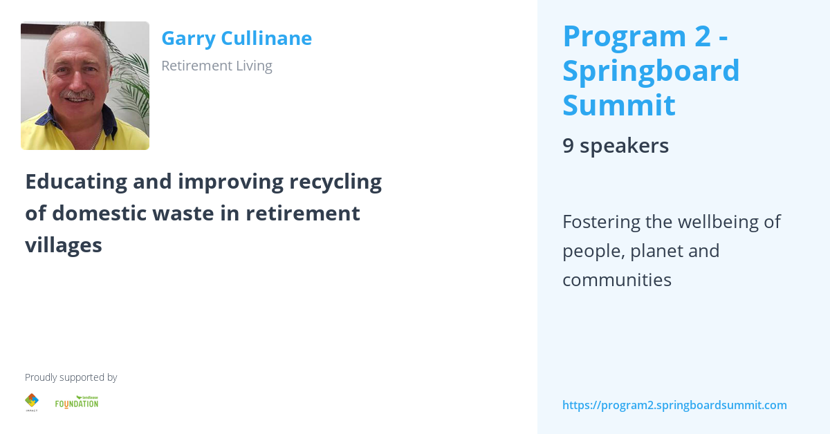 Garry Cullinane - Program 2 - Springboard Summit