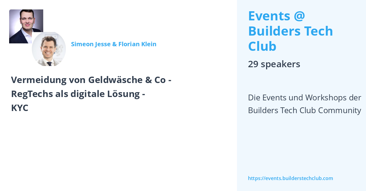 Florian Klein - Events @ Builders Tech Club