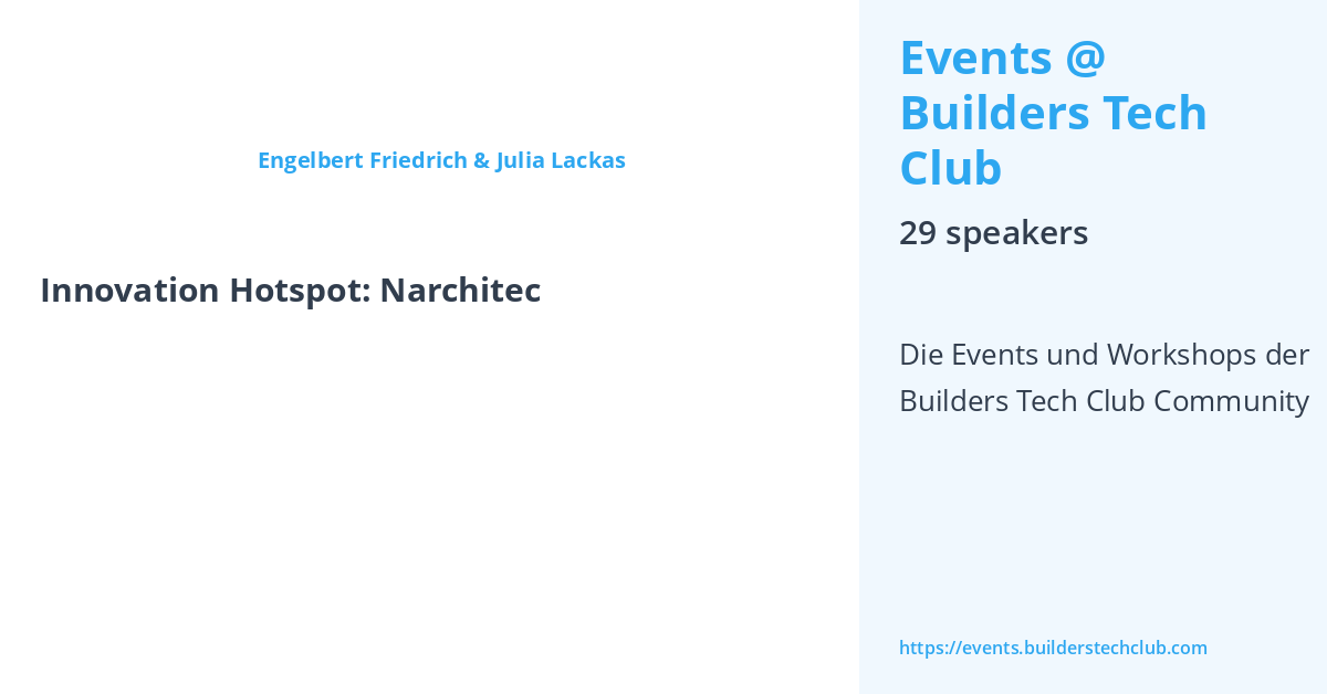 Julia Lackas - Events @ Builders Tech Club