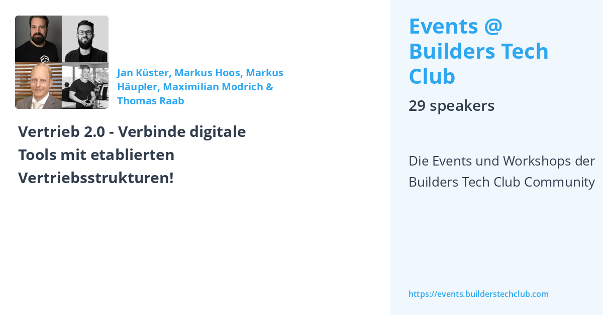 Maximilian Modrich - Events @ Builders Tech Club