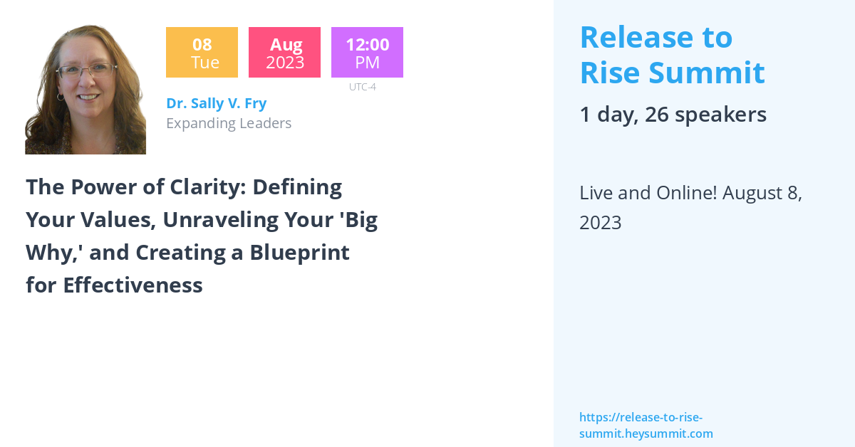 Dr. Sally V. Fry - Release to Rise Summit