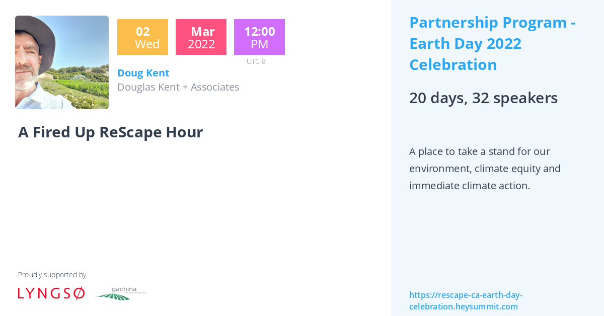 Doug Kent - Partnership Program - Earth Day 2022 Celebration