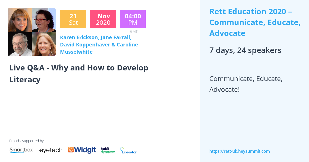 Jane Farrall - Rett Education 2020 – Communicate, Educate, Advocate