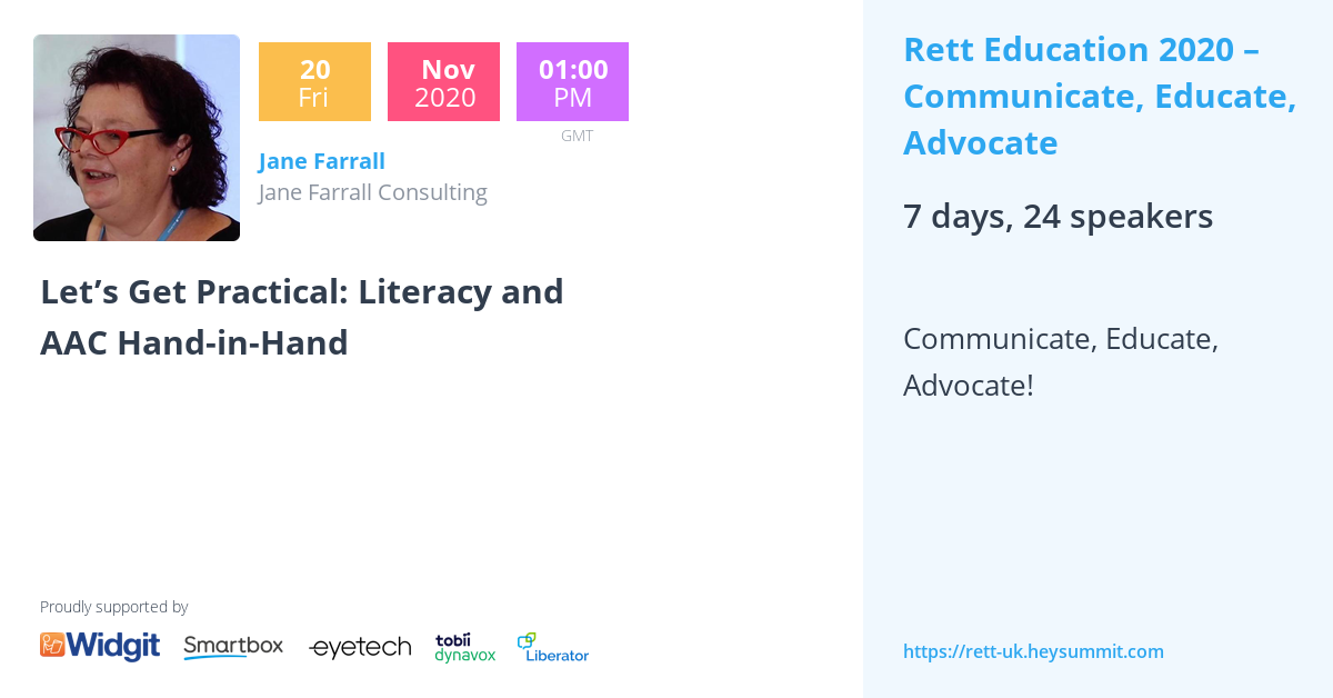 Let’s Get Practical: Literacy and AAC Hand-in-Hand