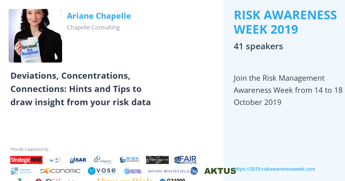 Ariane Chapelle - RISK AWARENESS WEEK 2019