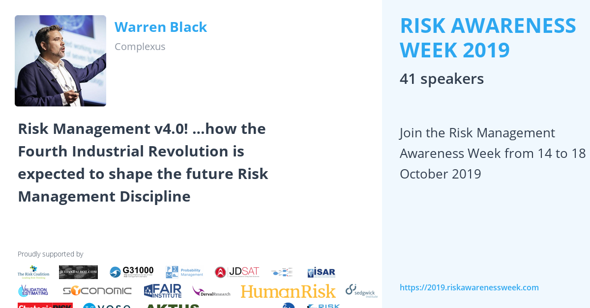 Risk Management v4.0! …how the Fourth Industrial Revolution is expected ...